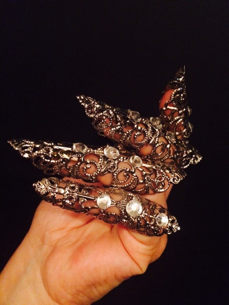 Full Finger Claw Ringsarmor Ringsnail Guardscrystal | Etsy