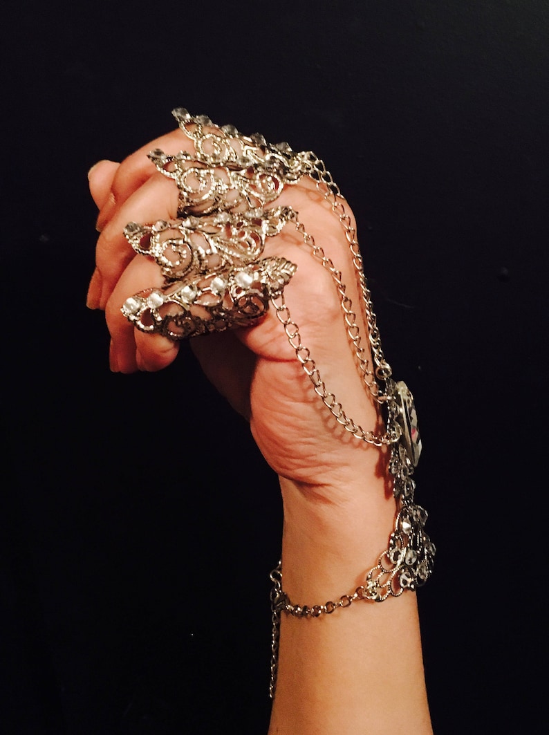 Crystal Armor Bracelet Full Hand Bracelet Braceletfull Hand | Etsy