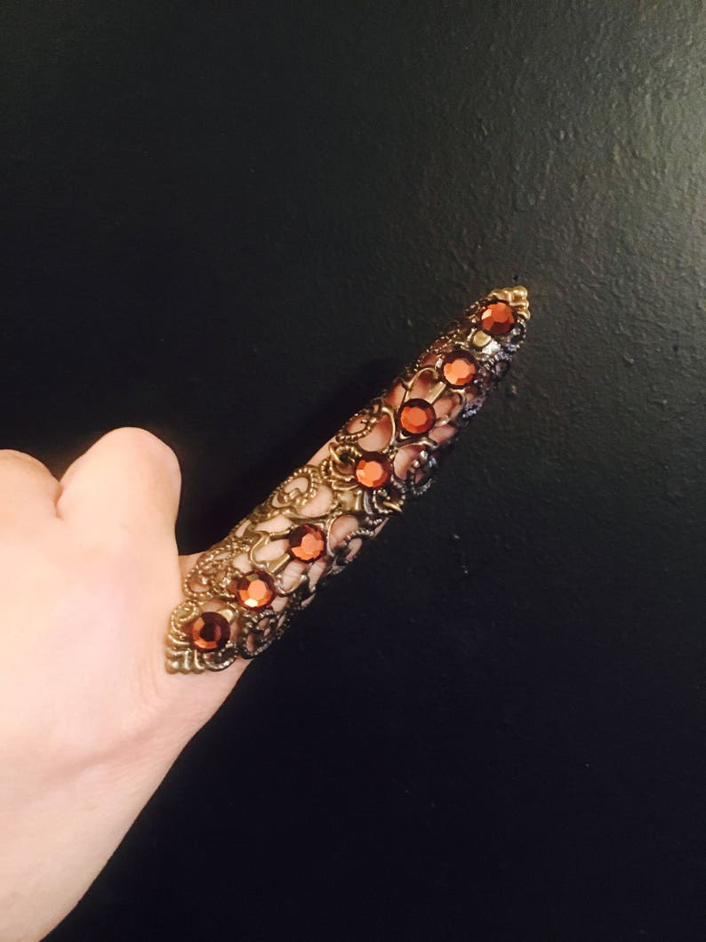 Shield Ring,full Finger Ring,armor Ring,metal Nail Guard,full Finger ...