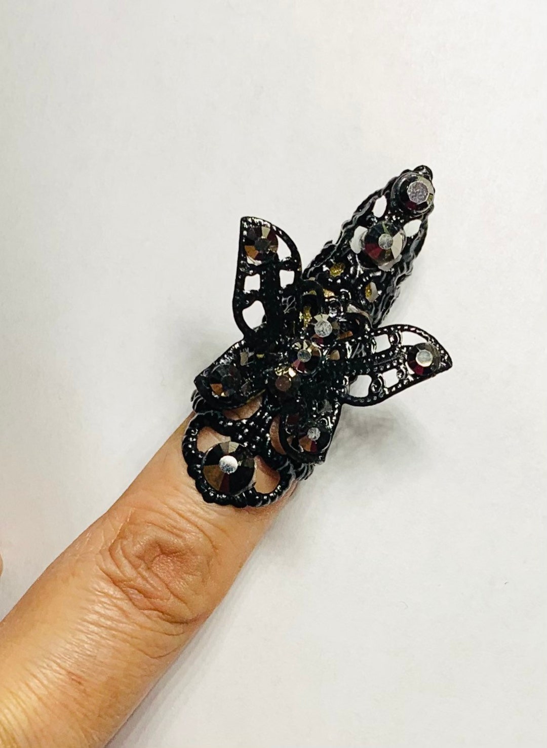 Crystal Nail Guard, Butterfly Nail Guard, Claw Ring, Nail Tip, Nail ...