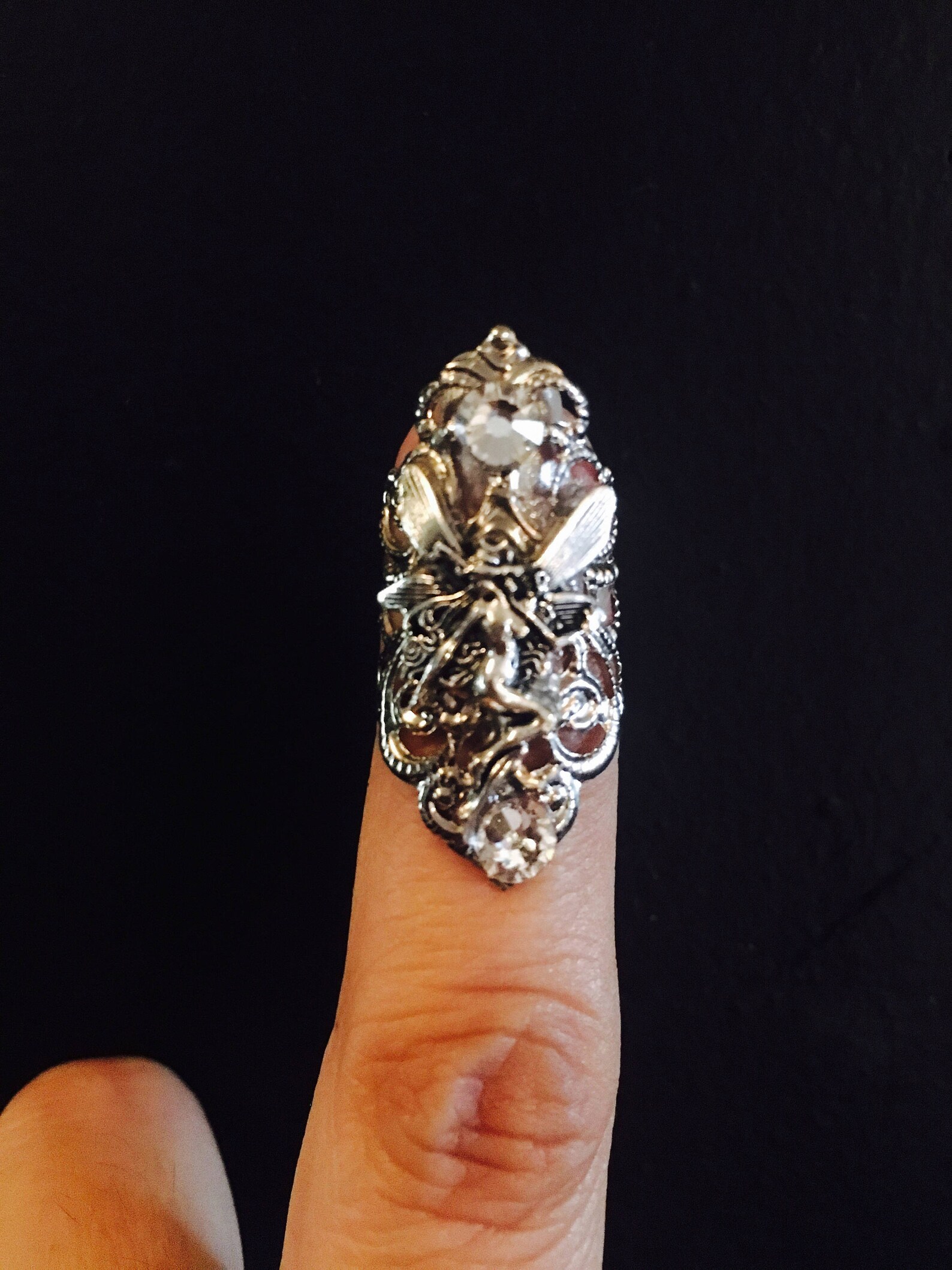 Fairy claw ring nail guard or finger tip made in a dull | Etsy