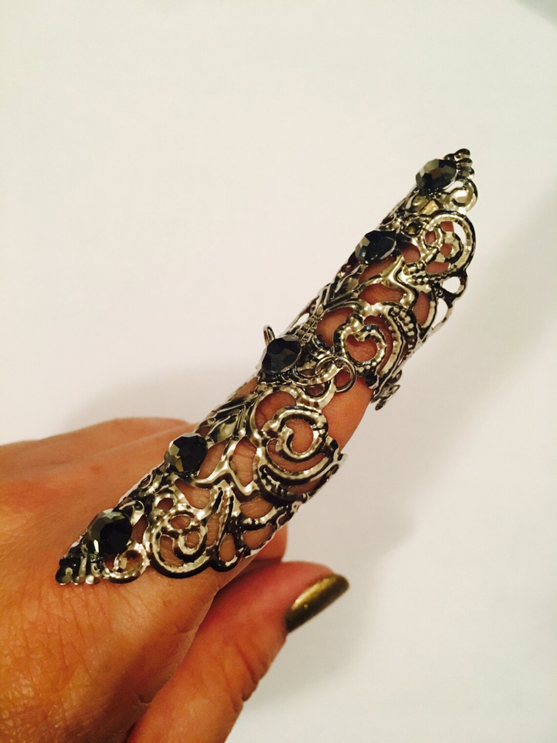 Shield ringFull finger ringarmor ringvintage style | Etsy