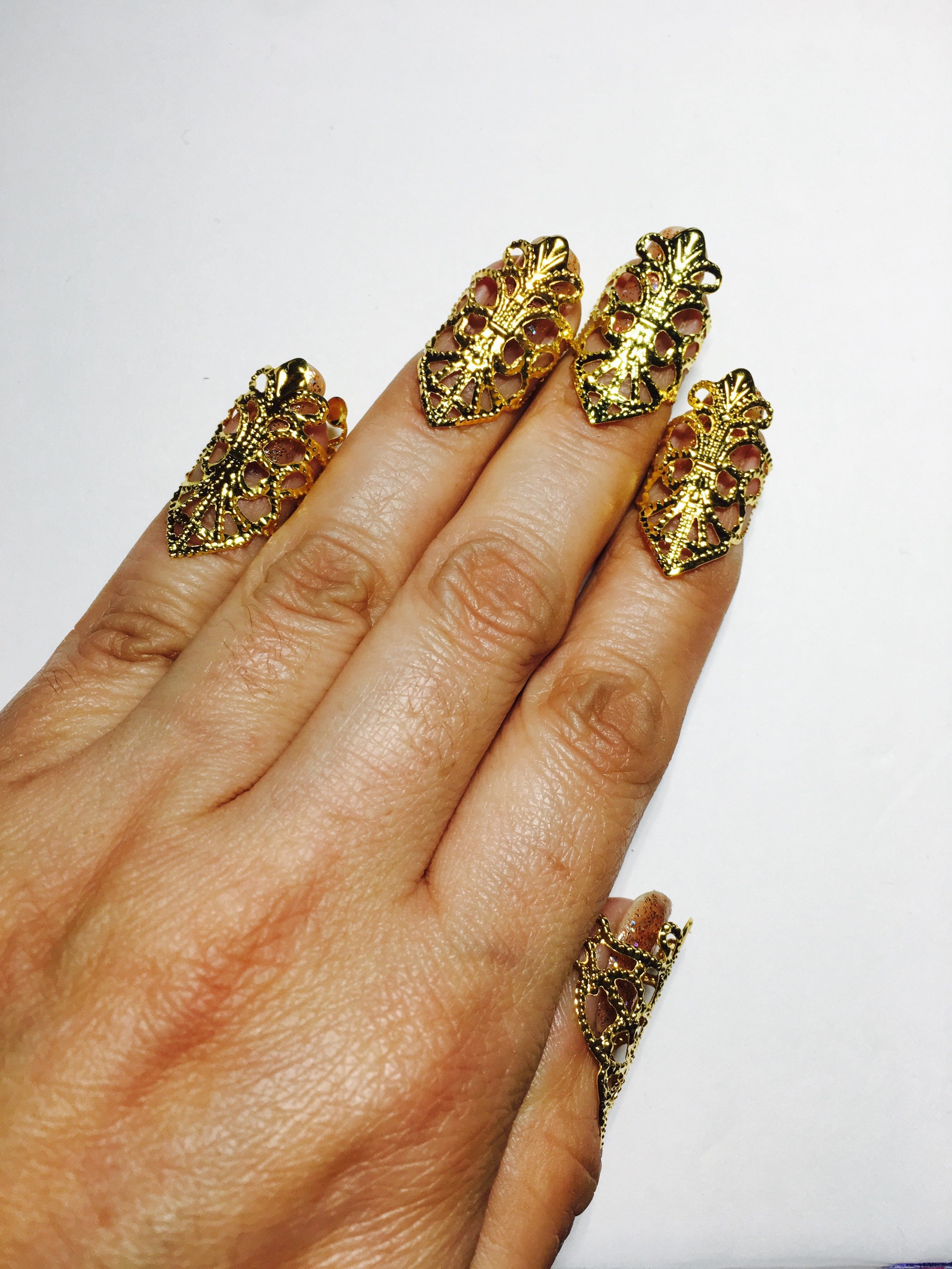 Mini Claw Rings,nail Tips,nail Guards,nail Jewels,finger Tips,metal ...