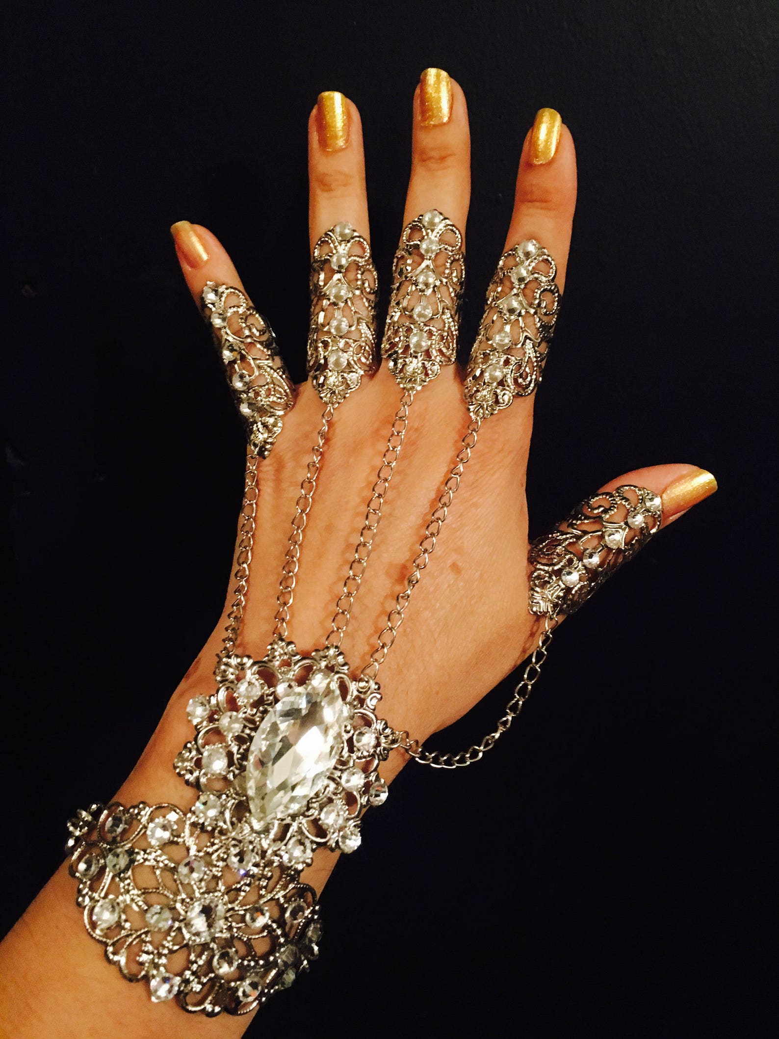Crystal Armor Bracelet, Full Hand Bracelet, Bracelet,full Hand Bracelet ...