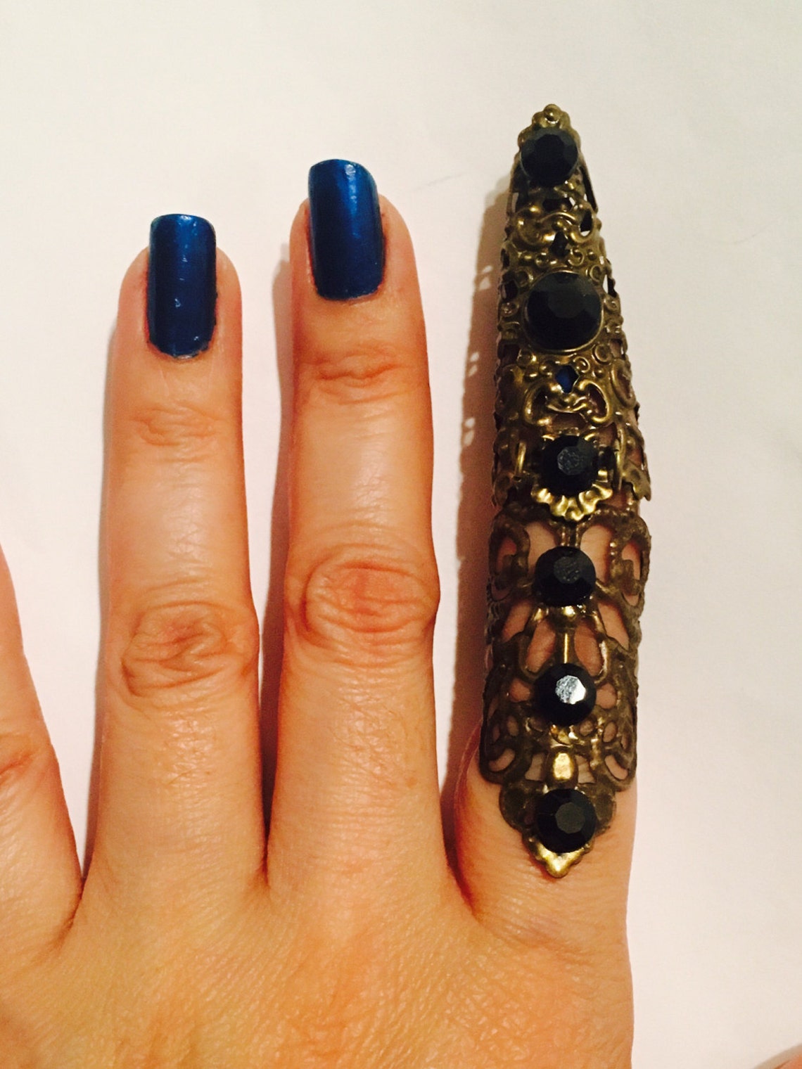 Shield nail guard Full finger ring or armor ringvintage | Etsy