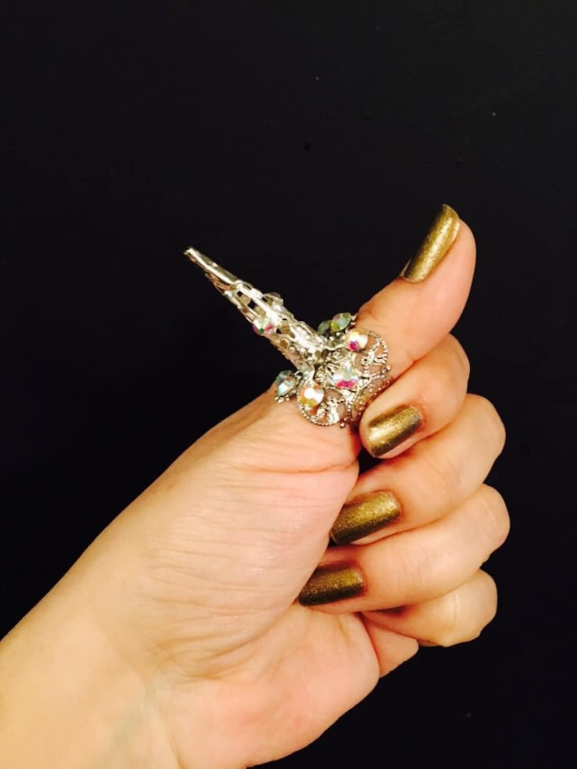 Single Spike Ring Made With a Vintage Style Filigree in - Etsy