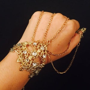 Vintage Inspired Claw Bracelet,crystal Claw Bracelet, Hand Harness ...