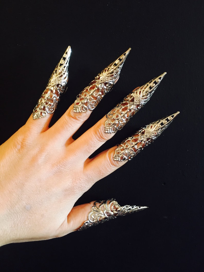 10 Pcs. Iron Claw Rings,nail Guards,armor Claws,nail Tips,claw Rings ...