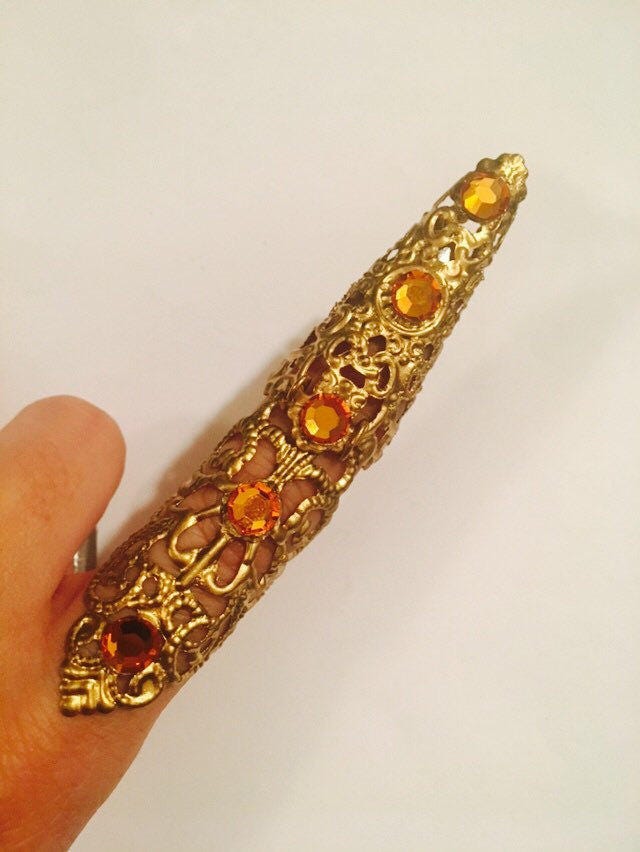 Shield Nail Guard Full Finger Ring or Armor Ringvintage | Etsy