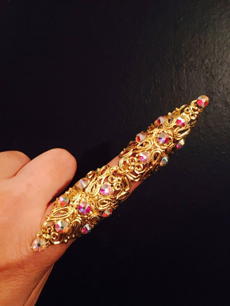 Crystal nail guardarmor ringShield ringFull finger | Etsy