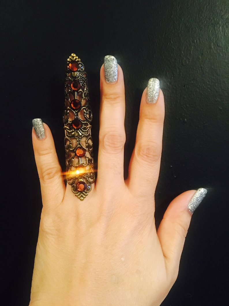 Shield Ring,full Finger Ring,armor Ring,metal Nail Guard,full Finger ...