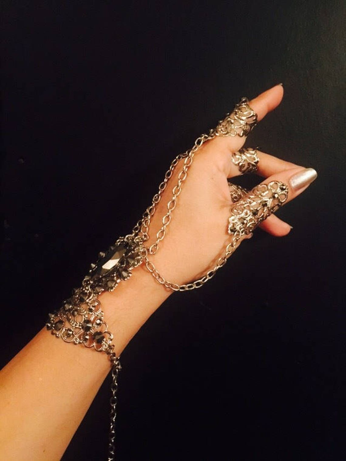 Crystal Armor Bracelet Full Hand Bracelet Braceletfull Hand - Etsy