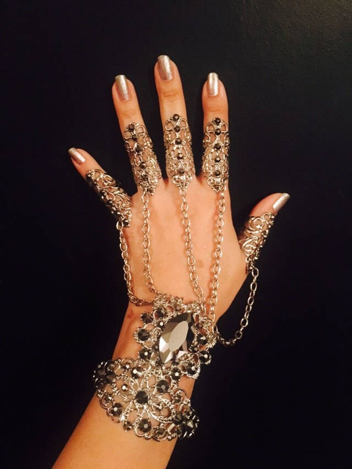 Crystal Armor Bracelet Full Hand Bracelet Braceletfull Hand - Etsy