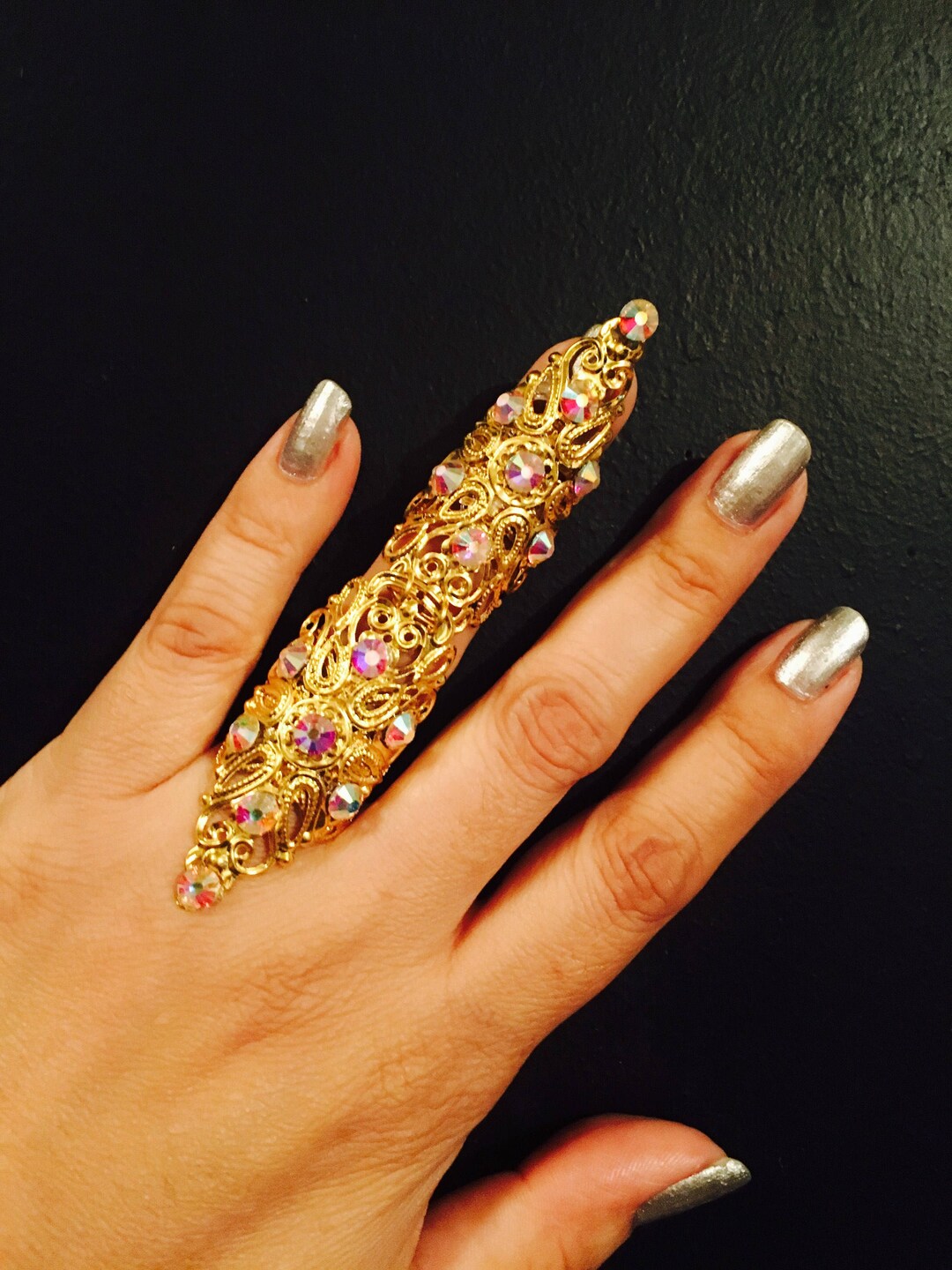 Crystal Nail Guardarmor Ringshield Ringfull Finger - Etsy