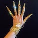 Crystal Gauntlet With Claws,armor Bracelet,crystal Glove,crystal ...