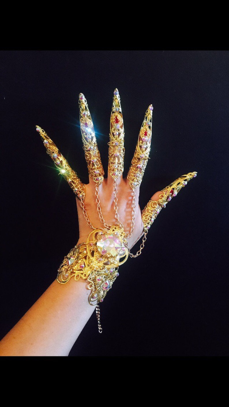 Crystal Gauntlet With Clawsarmor Braceletcrystal - Etsy