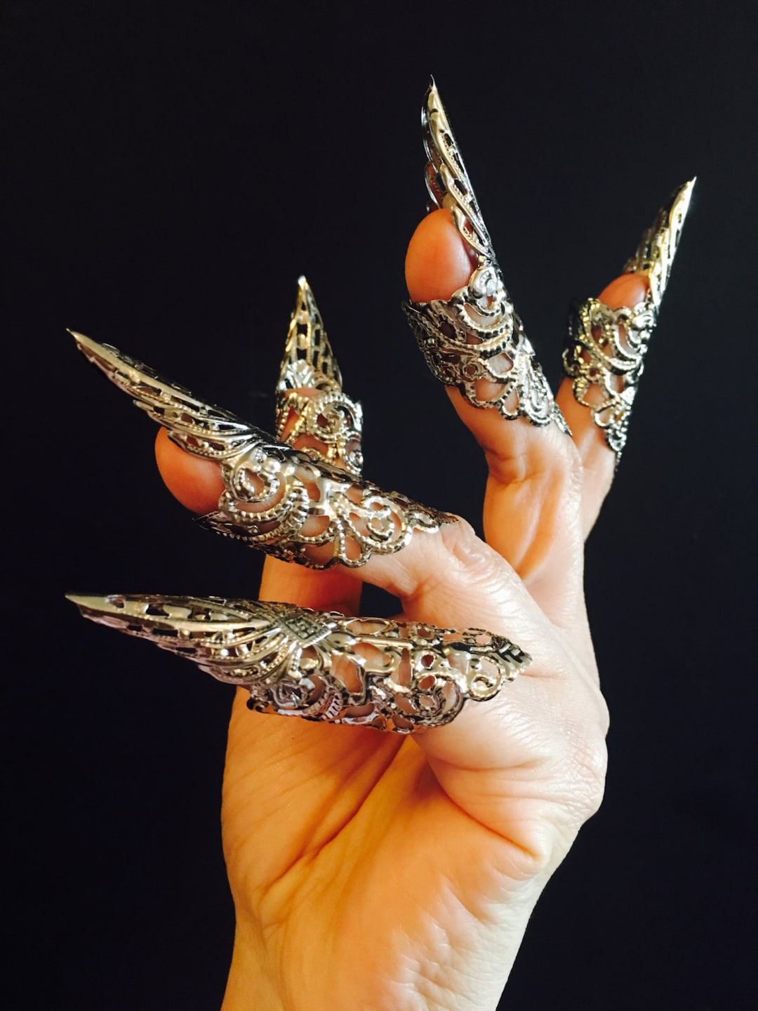 10 Pcs. Iron Claw Rings,nail Guards,armor Claws,nail Tips,claw Rings ...