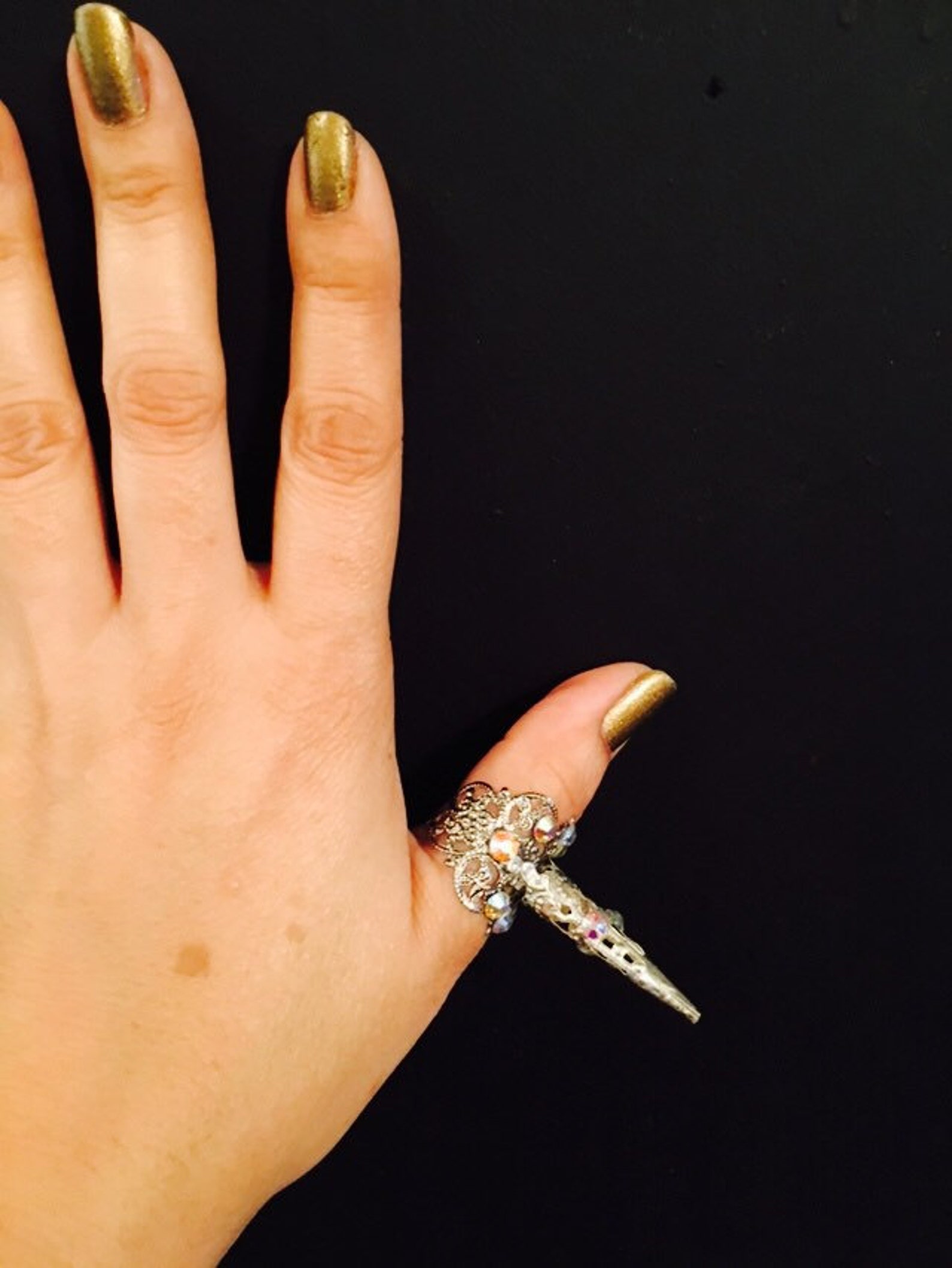 Single Spike Ring Made With a Vintage Style Filigree in - Etsy