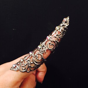 Shield Full Finger Ring, Armor Ring, Made With a Vintage Style Filigree ...