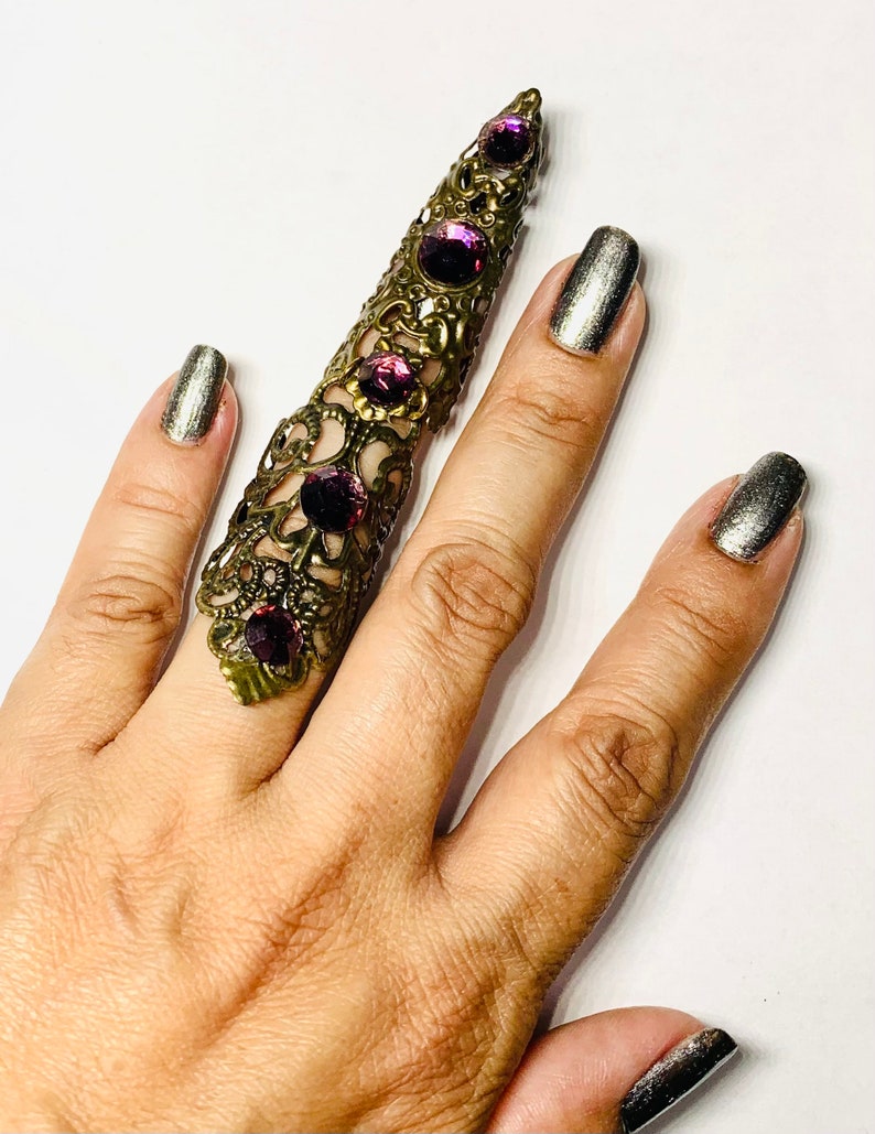 Shield Nail Guardfull Finger Ring Armor Ring Vintage Style - Etsy