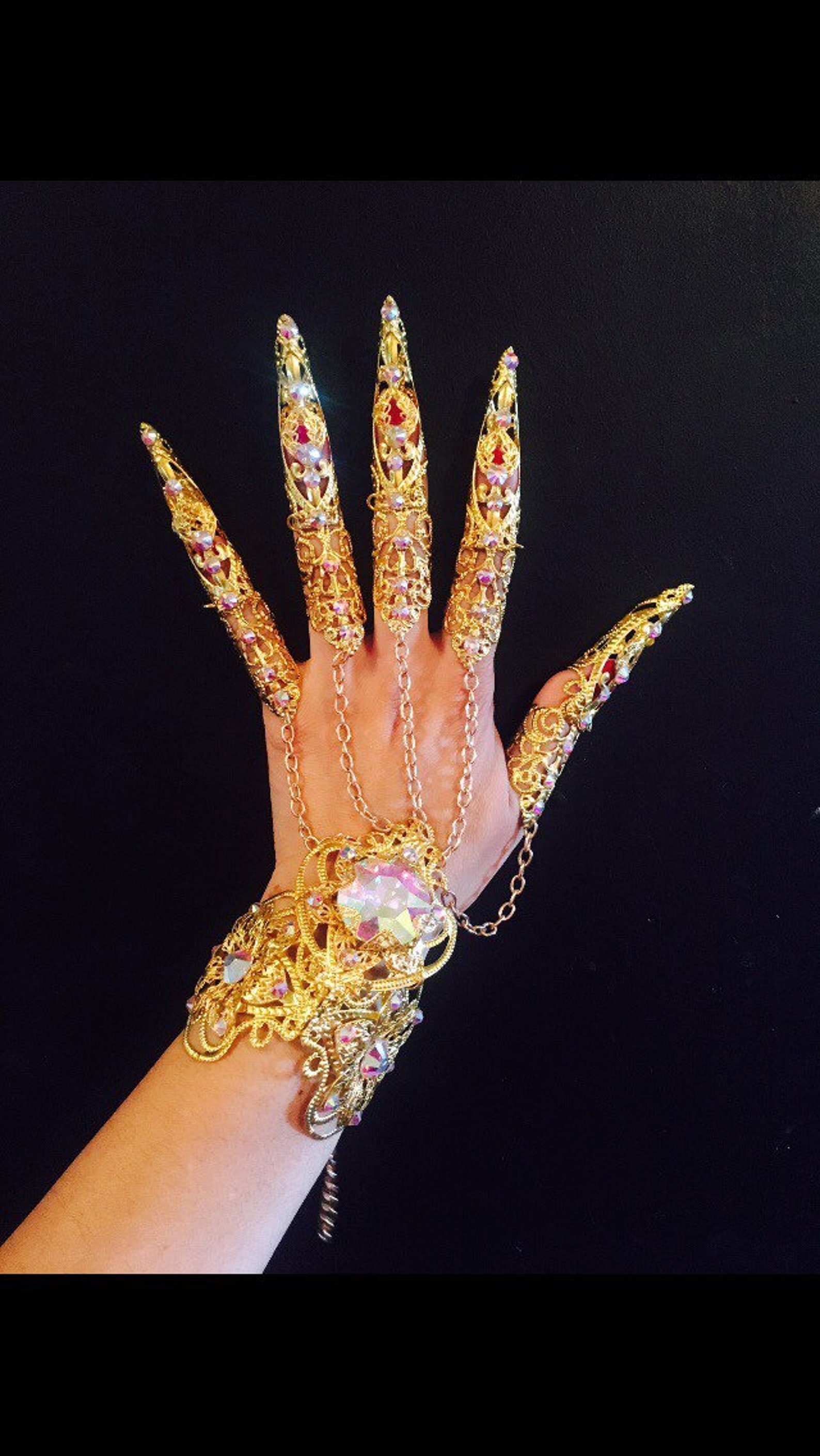 Crystal Gauntlet With Clawsarmor Braceletcrystal - Etsy