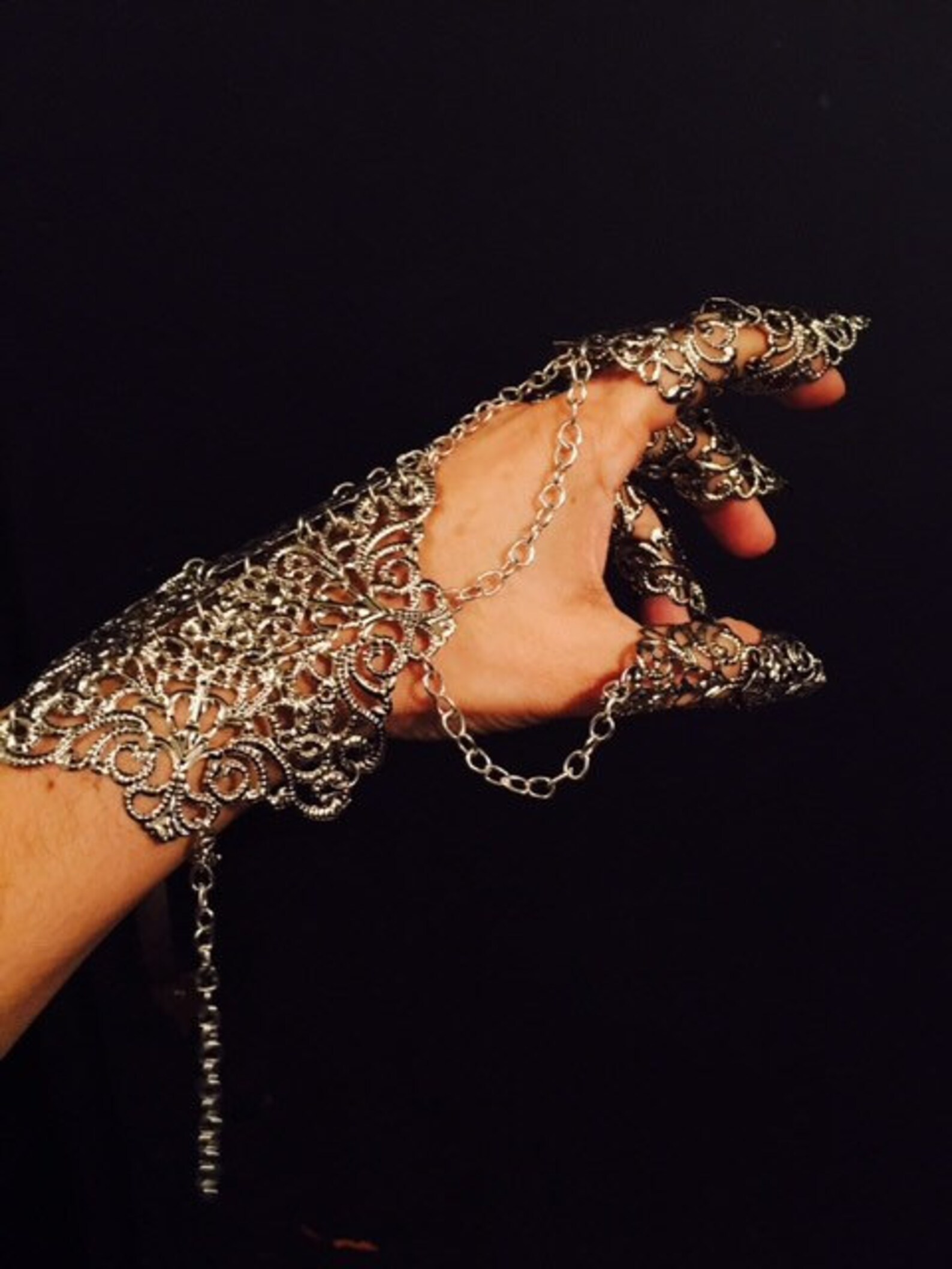 Shield Glove Bracelet and Claw Ringsarmor Bracelet5 Finger - Etsy