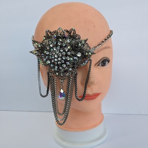 Crystal Eye Patch, Eye Patch, Spike Eye Patch, Eye Cover, Silver Eye ...