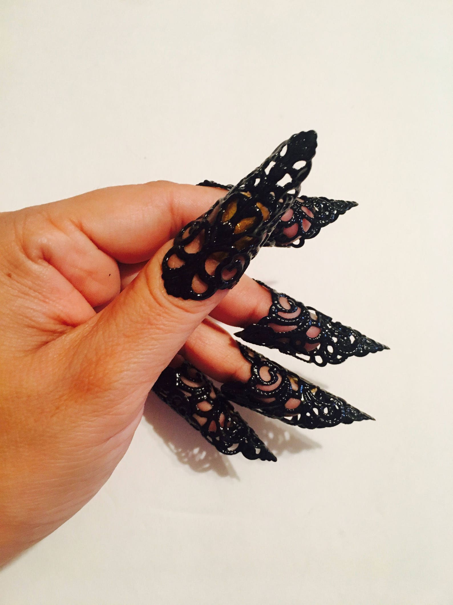 10 Pcs Arrow Claw Ringsmetal Finger Tipsmetal - Etsy