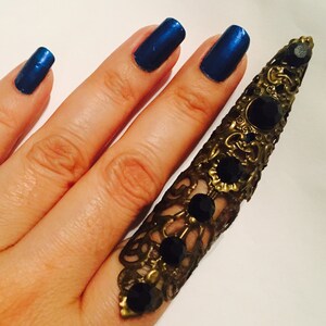 Shield Nail Guard Full Finger Ring or Armor Ringvintage - Etsy
