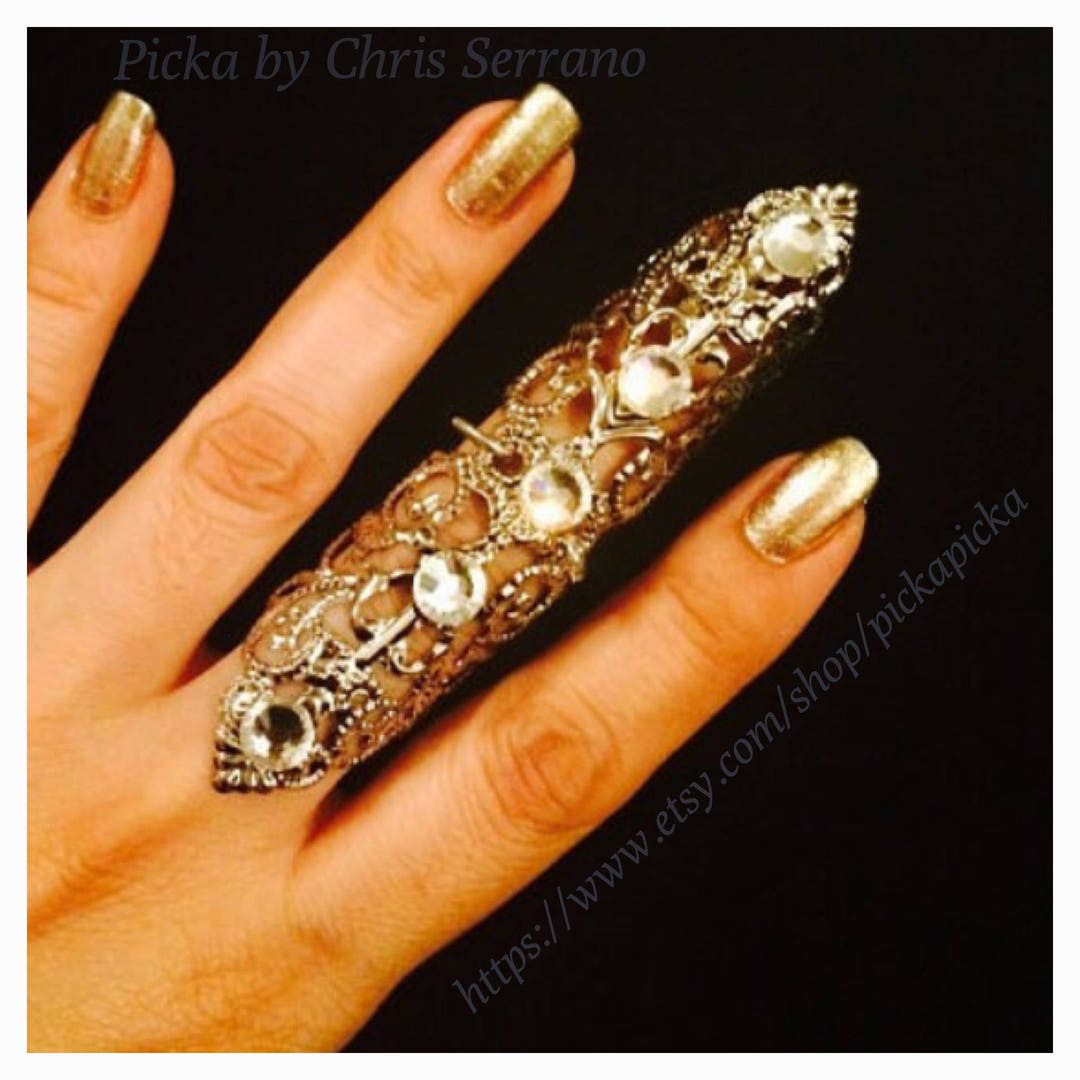 Shield Ring,armor Ring,full Finger Ring,nail Guard,silver Color ...