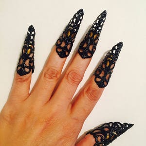 10 Pcs Arrow Claw Rings,metal Finger Tips,metal Claws,nailguards,nail ...