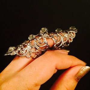 Shield Ring,armor Ring,full Finger Ring,nail Guard,silver Color ...