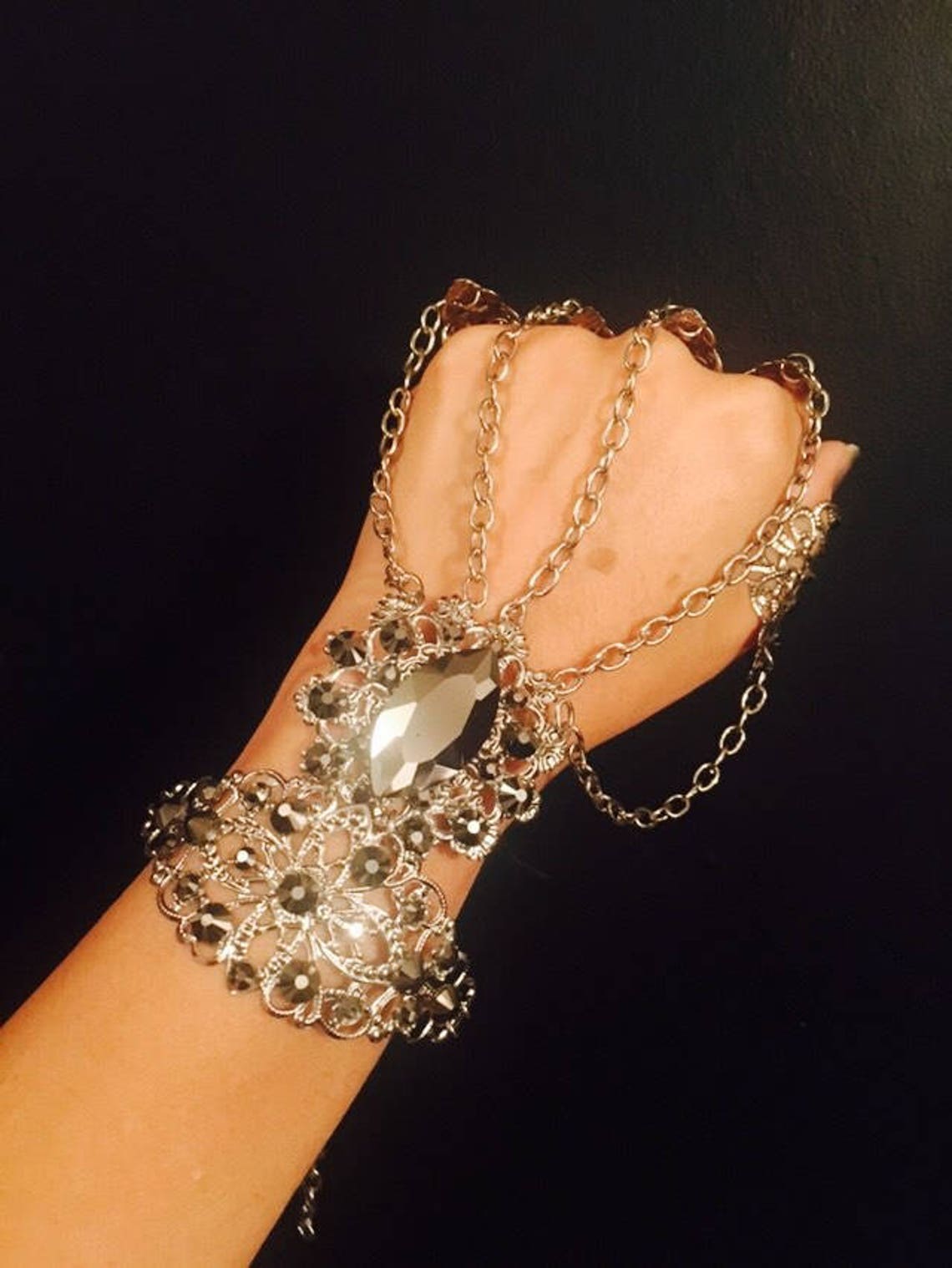 Crystal Armor Bracelet Full Hand Bracelet Braceletfull Hand - Etsy