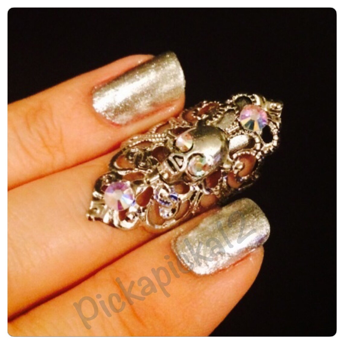 Skull Claw Ringfinger Tip or Nail Claw Made With a Vintage - Etsy