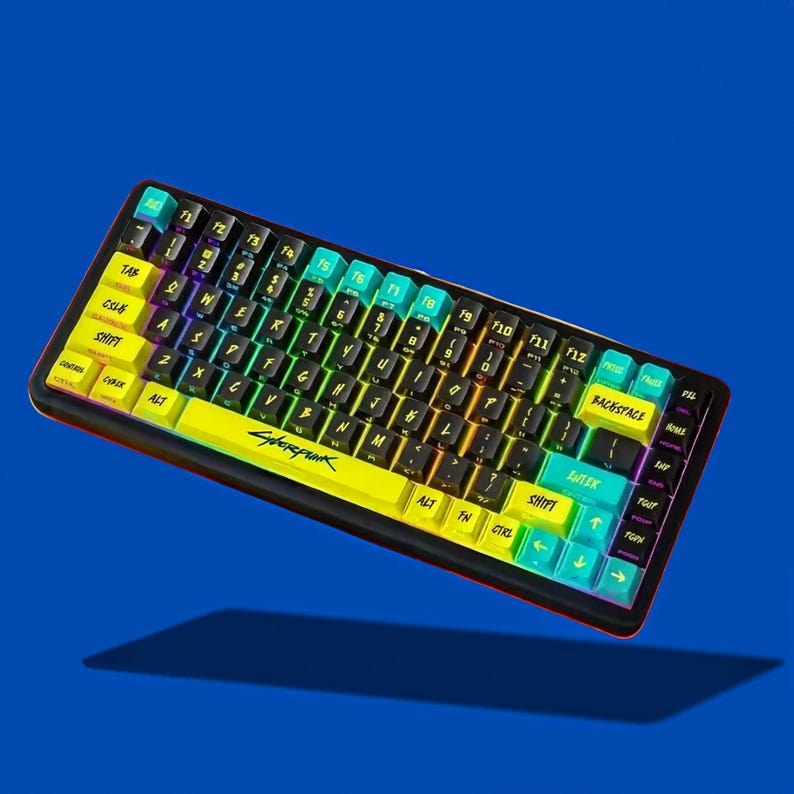 Cyberpunk PBT Keycap Set 129 Keys - Cherry Profile Custom Mechanical ...