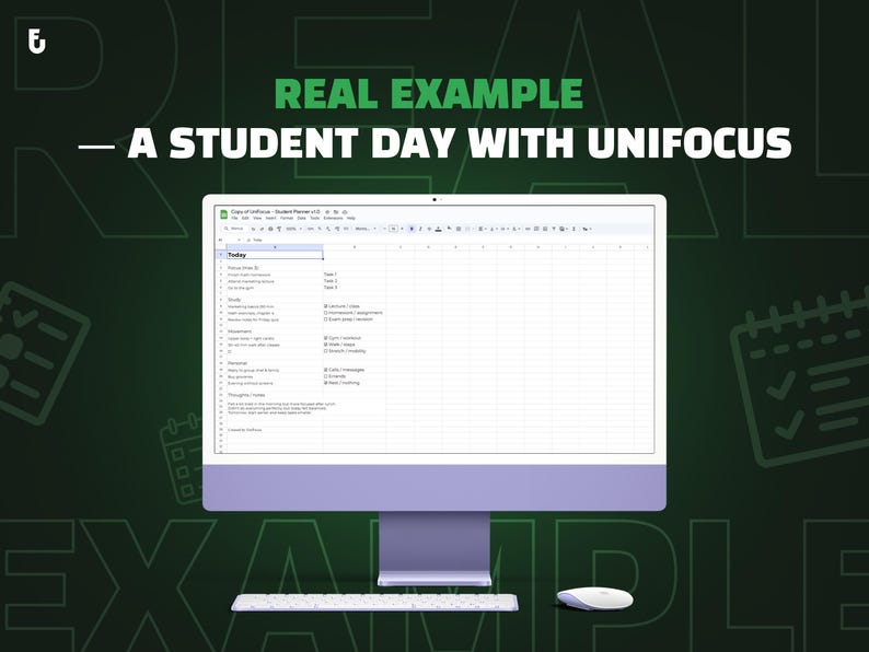 Student Planner Google Sheets – Daily, Weekly, Habit Tracker (digital ...