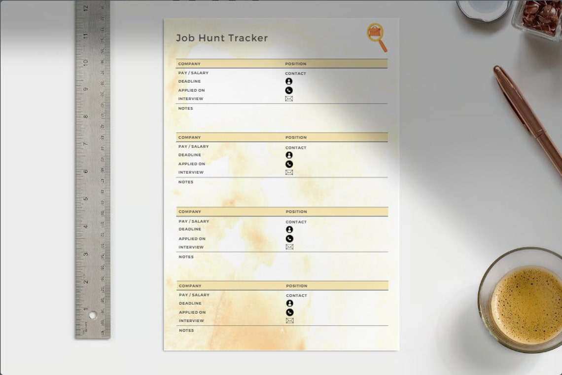 Job Application Tracker,job Hunt Tracker, Job Planner, Application ...