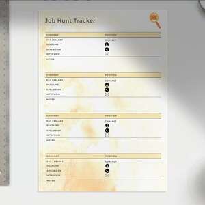 Job Application Tracker,job Hunt Tracker, Job Planner, Application ...