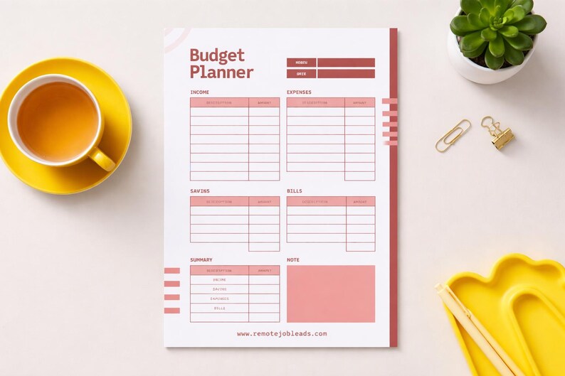 Printable Monthly Budget Planner for Journal Monthly Budget Tracker ...