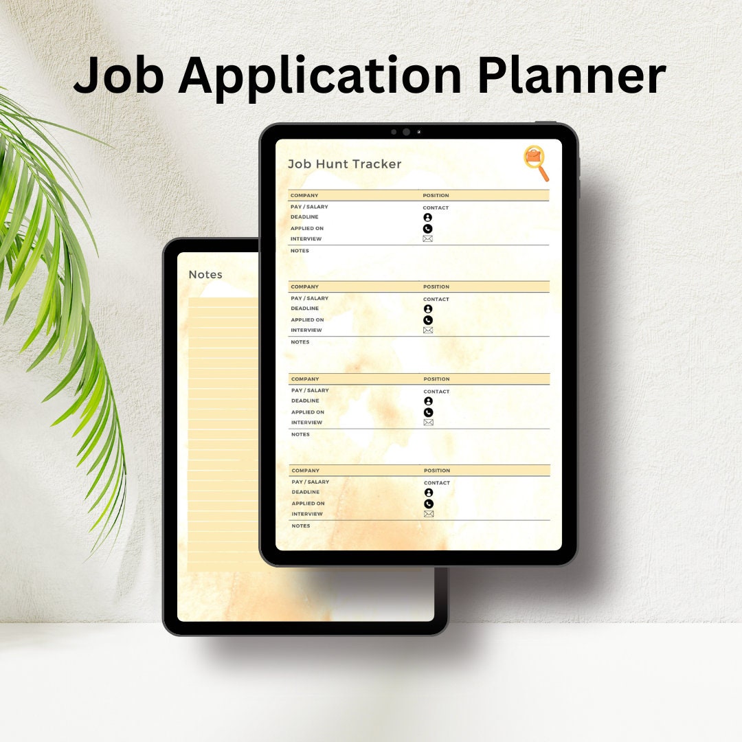 Job Application Tracker,job Hunt Tracker, Job Planner, Application ...