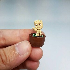 Miniature Baby Groot Figurine - Etsy