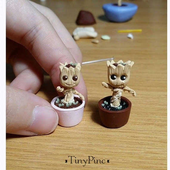 Miniature Baby Groot Figurine - Etsy