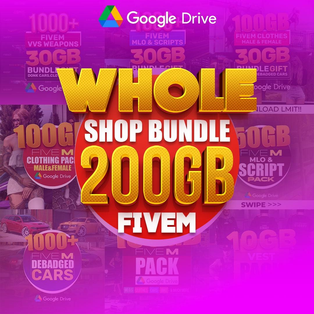 200GB Fivem Whole Pack | Complete Server Mega Bundle | Cars, Mlos ...