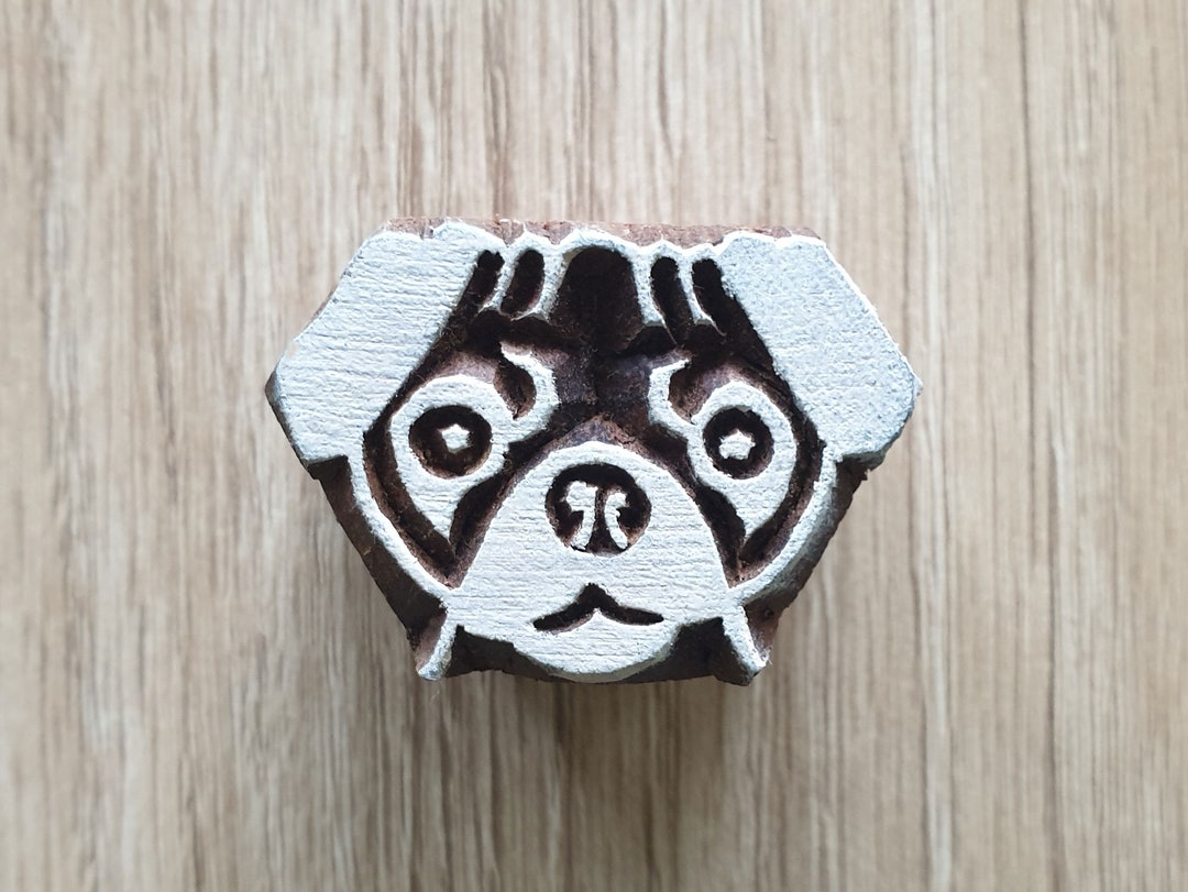 Pug Stamp, Pug Face Stamp, Wood Block Printing - Etsy