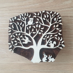 Tree Stamp, Woodlands Tree Stamp, Printing Blocks, Fabric Stamp, Indian ...