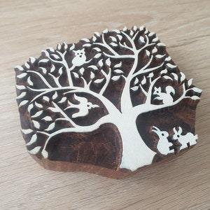Tree Stamp, Woodlands Tree Stamp, Printing Blocks, Fabric Stamp, Indian ...