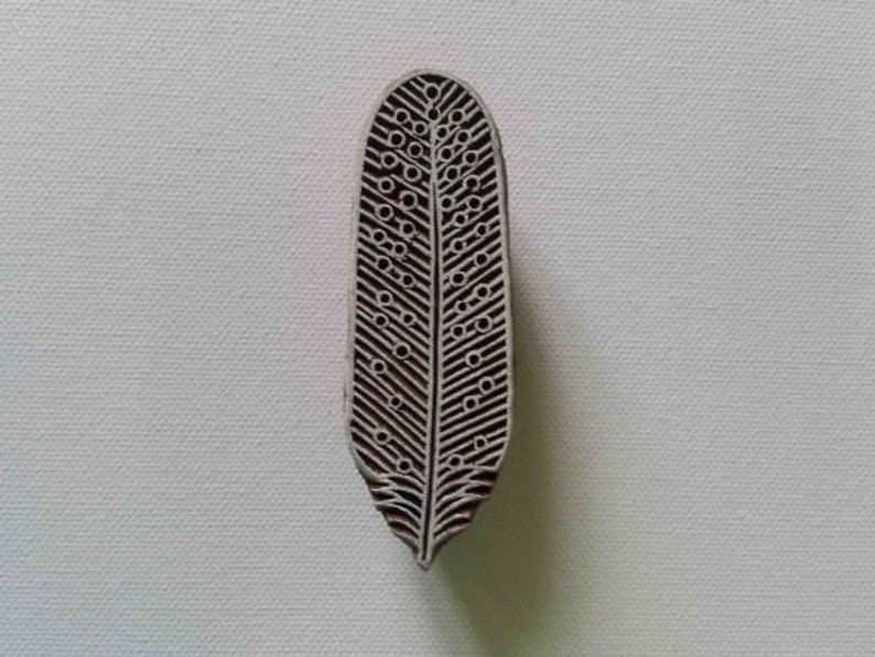 Feather Stamp Wood Block Printing Stamp Hand Carved - Etsy