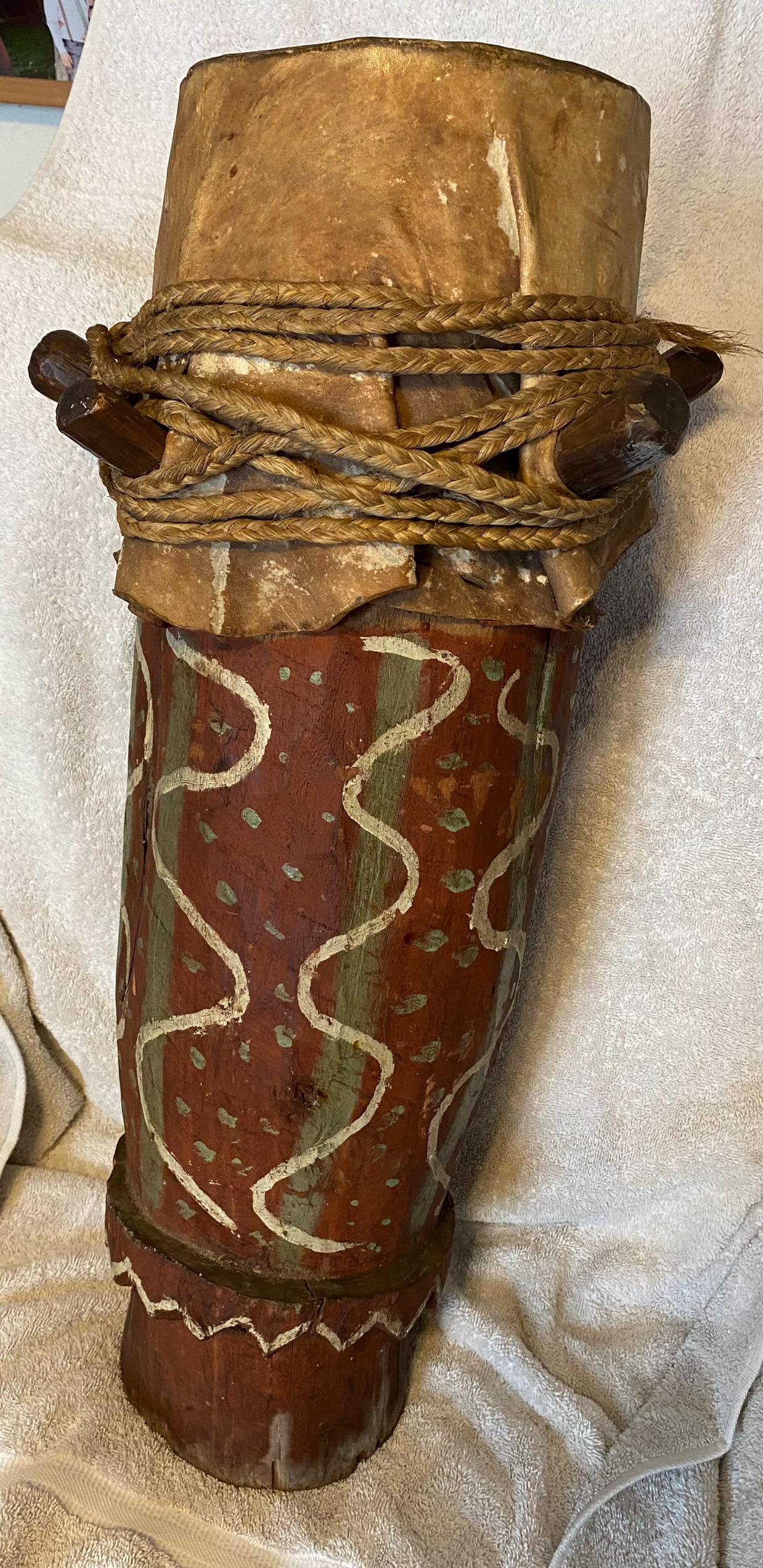 Vintage West African Kpanlogo Peg Drum – Traditional Peg-tuned Hand ...