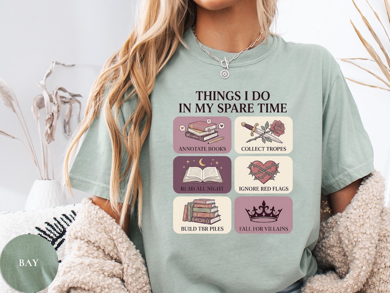 Things I Do in My Spare Time Shirt, Romantasy Reader Tee, Bookish ...
