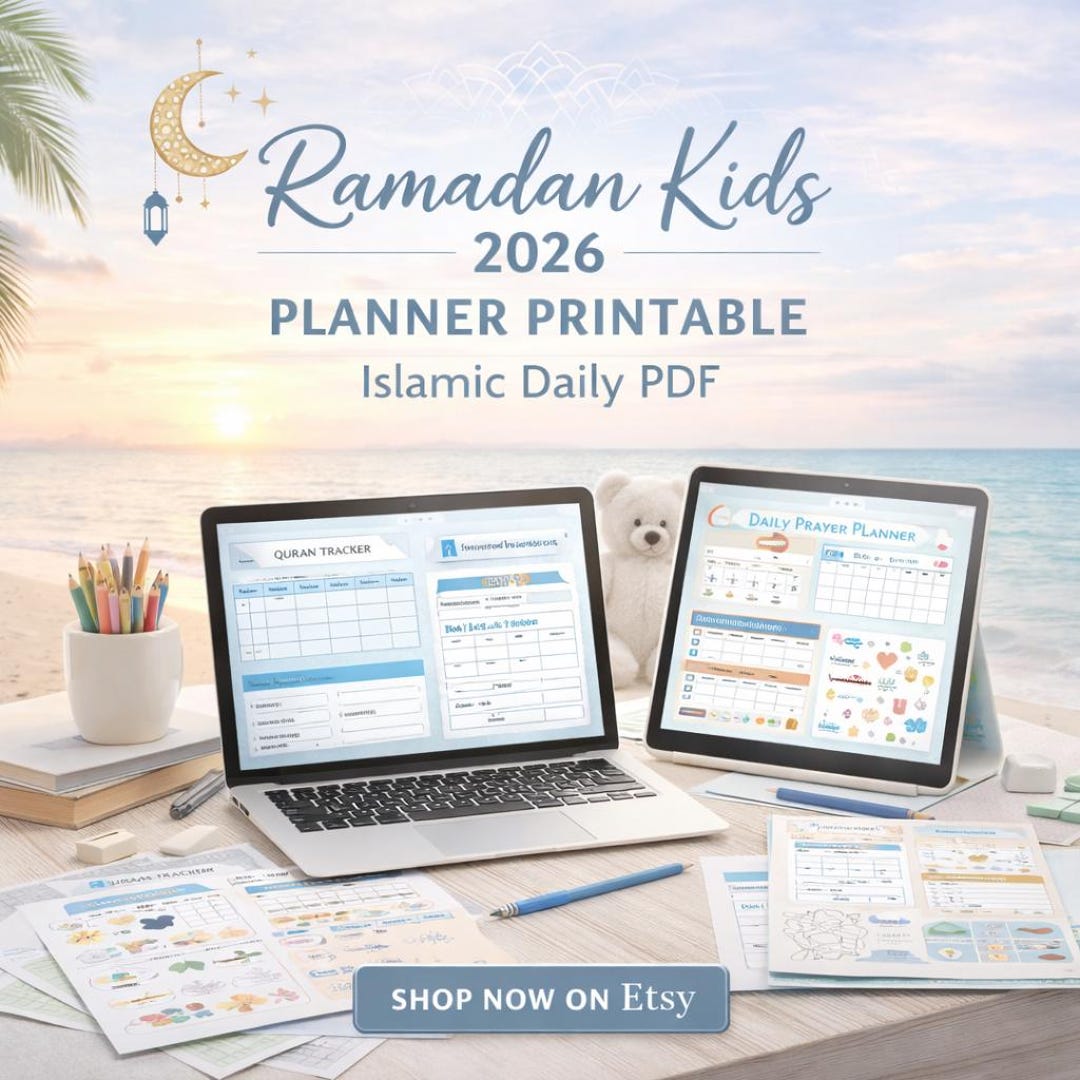 Ramadan Kids 1447 | Daily Islamic Journal | Quran Tracker (PDF) - Etsy ...